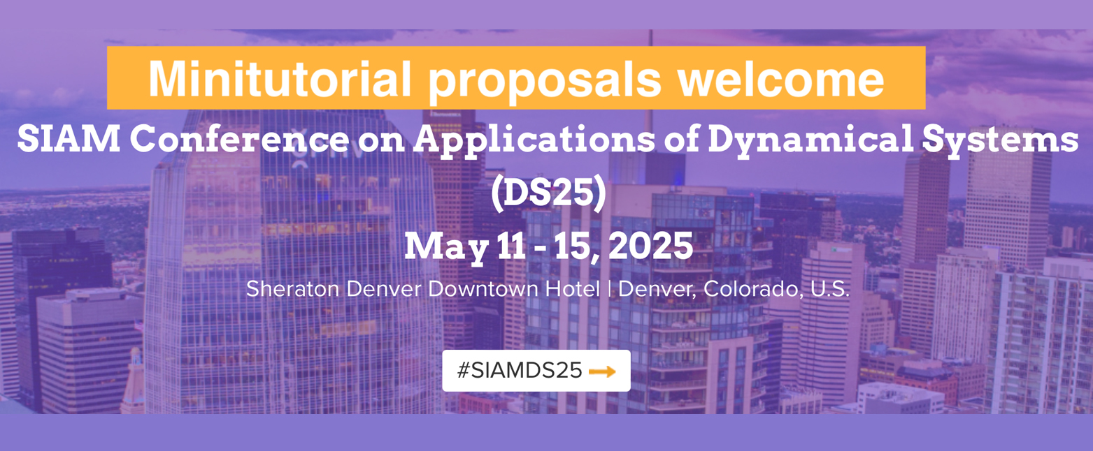 Invitation: Submission Open for SIAM DS25 Minitutorials
